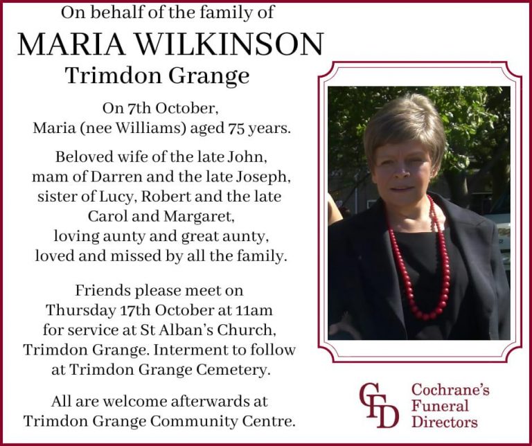 Trimdon Deaths - Trimdon Times