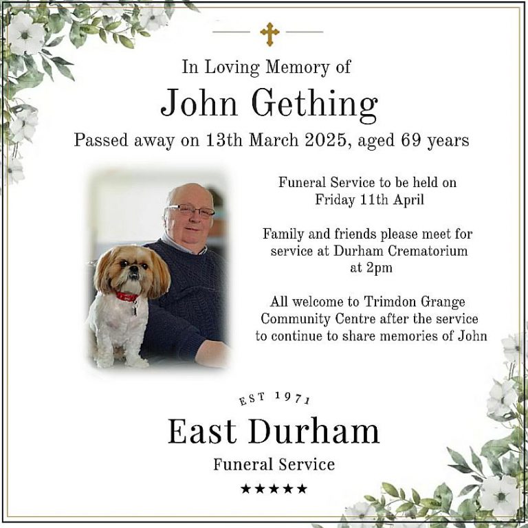 Trimdon Deaths - Trimdon Times